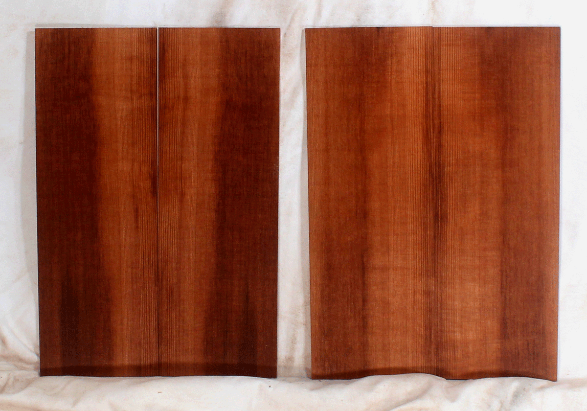 Redwood Ukulele Soundboards (DU63) Two Sets — Wood From the West